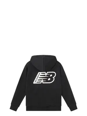 NEW BALANCE Classic Casual Logo Print Hoodie - Black/white