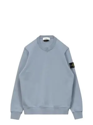 Stone Island Stone Island Patch Logo Crewneck Sweatshirt Mid Blue