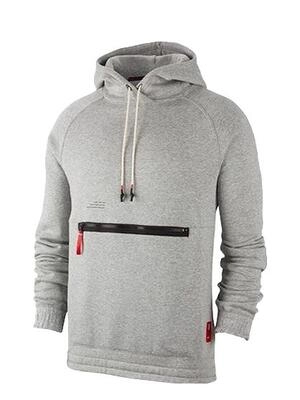 Nike Kyrie Basketball Sports Fleece Lined Knit Hoodie - Grey