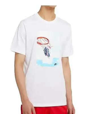 Nike Pattern Printing Short Sleeve T-shirt - White