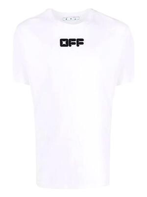 Off-White Fw21 Logo Printing Short Sleeve Loose Fit - White