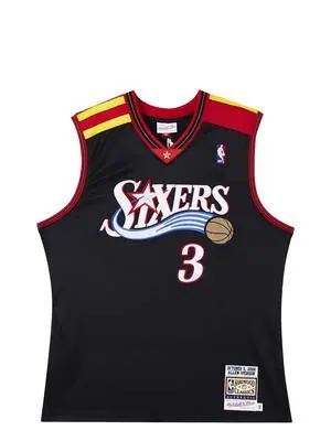 Mitchell & Ness Authentic Philadelphia 76ers 06/07 Allen Iverson Basketball Jersey - Black/red