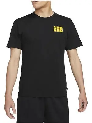 Nike Stamp T-shirt 'black - Black/yellow