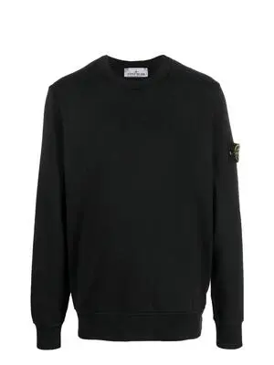 Stone Island STONE ISLAND Crewneck Sweatshirt With Logo Patch Black