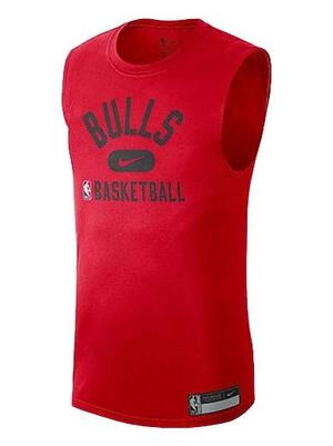 Nike Dri-fit Chicago Bulls Sleeveless Performance T-shirt - Red