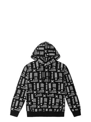 VANS Printed Long Sleeve Hoodie - Black/white
