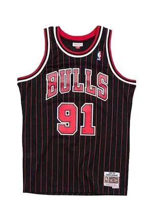 Mitchell & Ness Nba Chicago Bulls 95-96 Dennis Rodman Swingman Jersey - Black/red