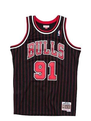 Mitchell & Ness Nba Chicago Bulls 95-96 Dennis Rodman Swingman Jersey - Black/red