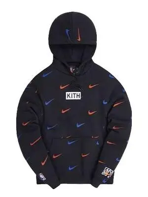 Kith X Nike New York Knicks Aop Hoodie - Black