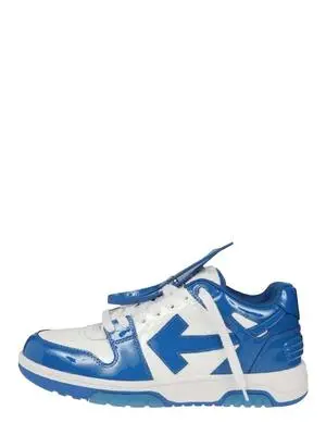 Off-White Off-White "Out Of Office" Low-Top Patent Sneaker Blue/white