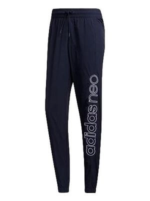 Adidas Adidas Neo M Ss Tp 2 Alphabet Logo Printing Sports Pants Blue Blue