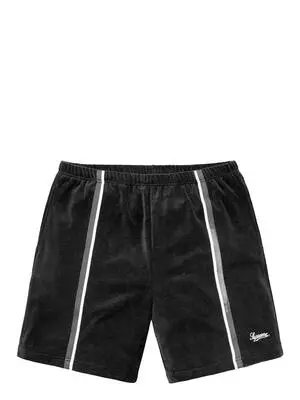 Supreme Ss18 Velour Warm Up Short - Black/white