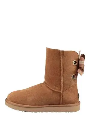 UGG Bailey Bow Short Boots - Chestnut Brown