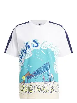 Adidas Beach Sports Art Tee - White