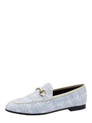 Gucci Jordaan Tweed Loafers - Blue