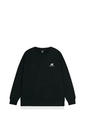 NEW BALANCE Alphabet Logo Round Neck Long Sleeves - Black