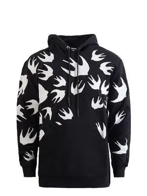 Alexander McQueen Hoodie With Contrasting Print - Black