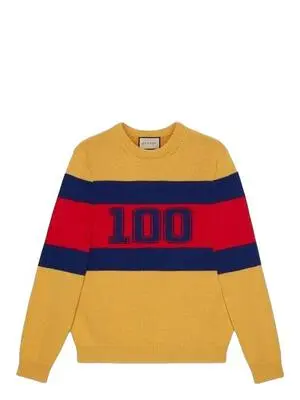 Gucci 100" Wool Sweater - Yellow/red/blue