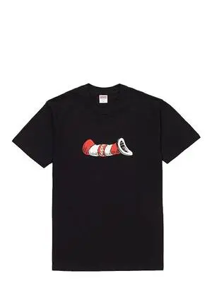 Supreme Fw18 Cat In The Hat Tee Short Sleeve - Black