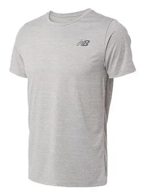 NEW BALANCE Casual Sports Round Neck Short Sleeve Gray - Grey