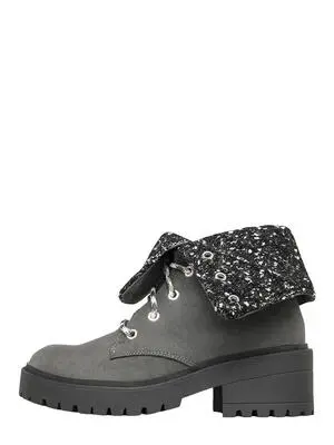 Sketchers Teen Spirit Knit Buzz Ankle Boot - Black/charcoal