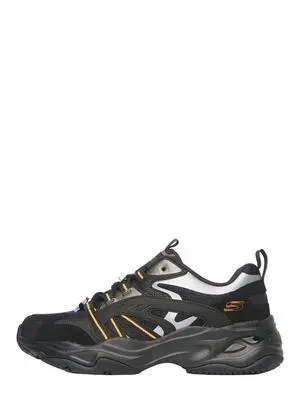 Sketchers Casual Lace-up Sneakers - Black/silver/orange
