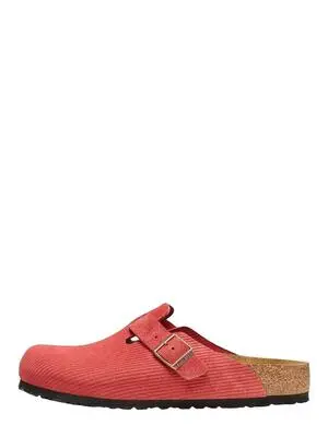 BIRKENSTOCK Birkenstock Boston Suede Embossed Clogs Red