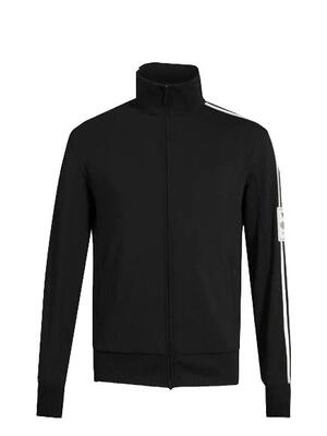 Adidas Y-3 Solid Color Stripe Sports Zipper Jacket - Black