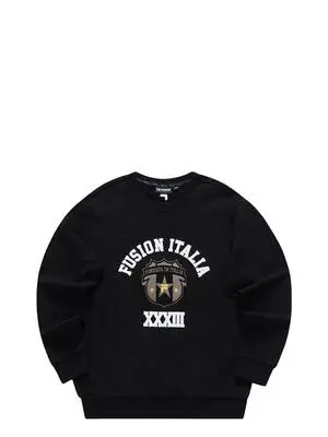 FILA FUSION Graphic Crew Neck Sweater - Black/white