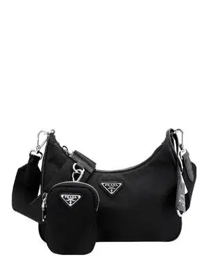 Prada Re-edition 2005 Shoulder Bag - Black/silver
