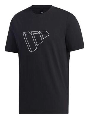 ADIDAS Adidas Fi Tee Sub Bos Logo Printing Round Neck Short Sleeve Black