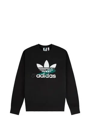 Adidas Originals Graphic Print Sweatshirt - Black