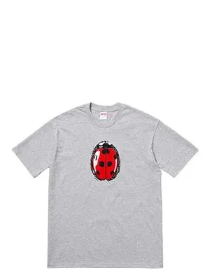 Supreme Supreme Ss18 Ladybug Tee Heather Grey Printing Short Sleeve Unisex Gray Grey