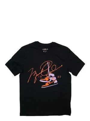 JORDAN Aj85 Signature Printing Short Sleeve T-shirt - Black
