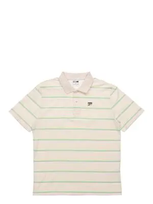 PUMA Downtown Stripe Polo Tee Shirt 'beige - Beige/green