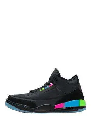 JORDAN Air 3 Retro 'quai 54' High Top Sneakers - Black