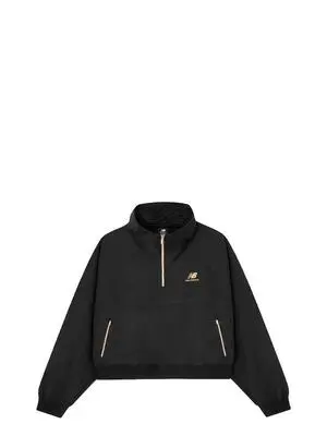 NEW BALANCE Stand Collar Zip Up Jacket - Black