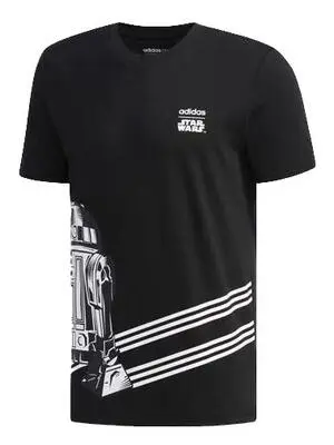 Adidas Round Neck Logo Short Sleeve - Black