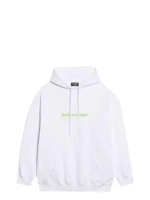 Balenciaga Copyright Logo Print Medium Fit Hoodie - White