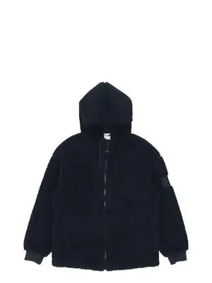 PUMA Lambswool Hooded Jacket With Logo Detail - Black