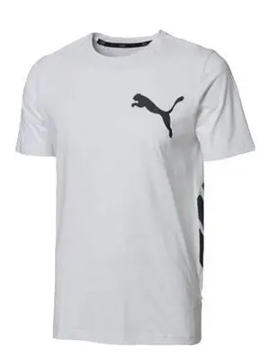 PUMA Short Sleeve Big Logo - White