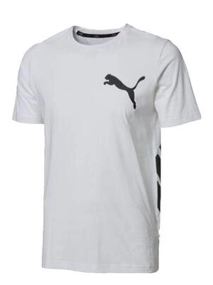 PUMA Short Sleeve Big Logo - White