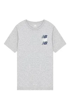 NEW BALANCE Triple Logo T-shirt Asia Sizing - Grey