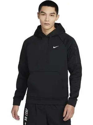 Nike Pullover Hoodie With Zip Pocket - Black