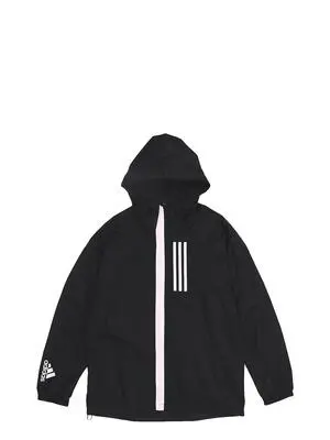 Adidas Hooded Windbreaker Jacket - Black