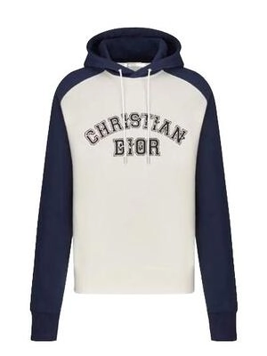 Dior X Peter Doig Fw21 Logo Long-sleeved Hoodie - White