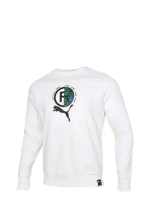 PUMA Game Graphic Crewneck Sweatshirt - White/black/green