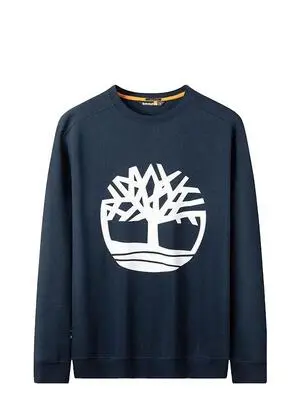 Timberland Tree Logo Long Sleeve T-shirt - Navy/white