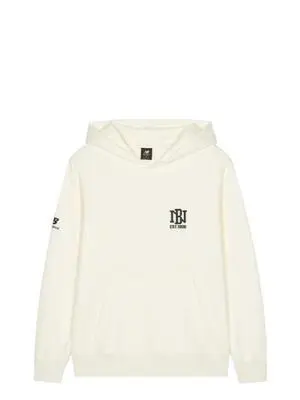 NEW BALANCE Logo Print Hoodie - White/black