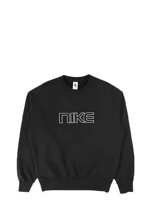 Nike Alphabet Logo Round Neck Pullover - Black